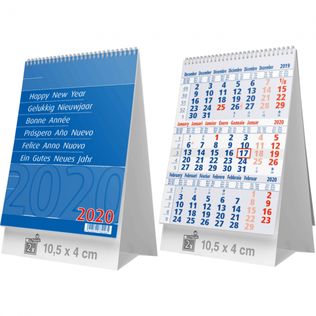 3 Month To View Desk Calendar - Prime Promotions