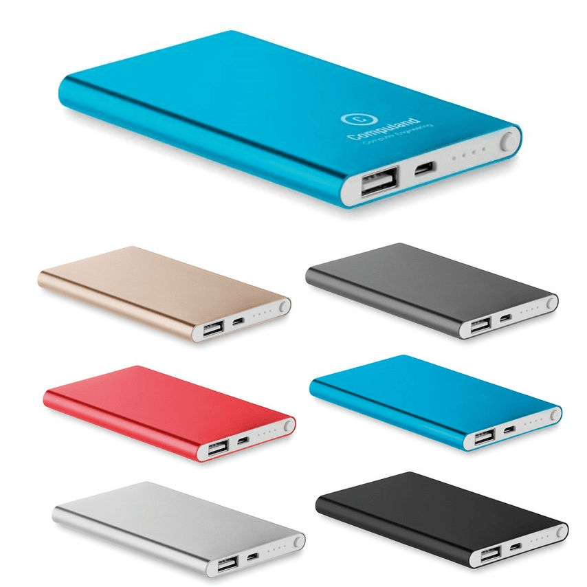 Flat Alu Power Banks - Prime Promotions