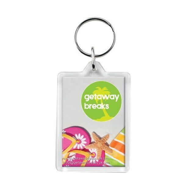 Large Rectangle Plastic Keyring - Prime Promotions